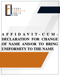 Download Name Change Affidavit Form online- LegalFormatsIndia.com